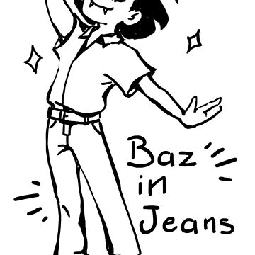 "Baz in Jeans" Sticker for Sale by ciskao | Redbubble