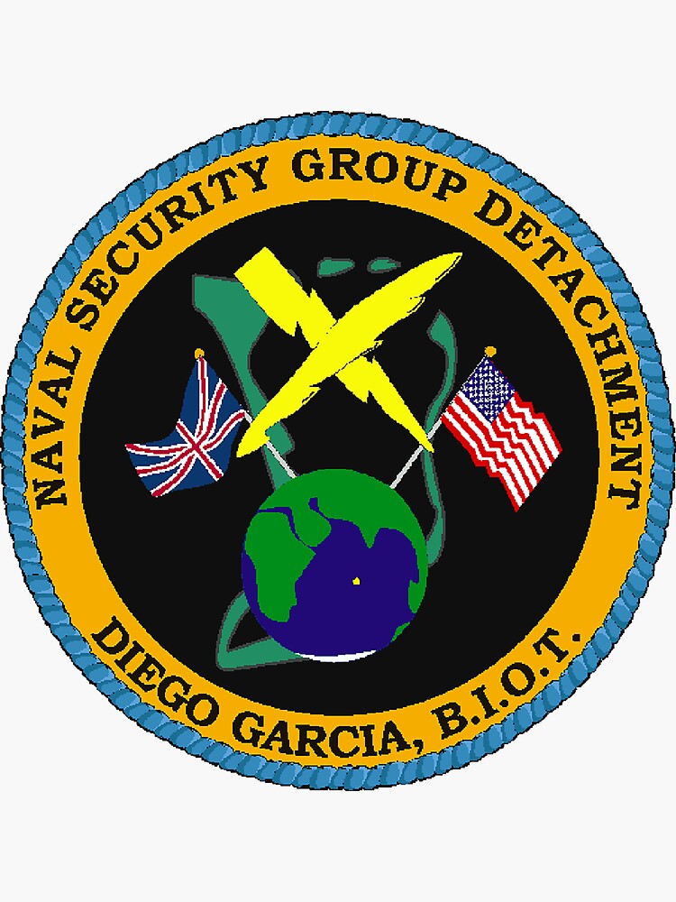 "NAVAL SECURITY GROUP DETACHMENT, DIEGO GARCIA, B.I.O.T." Sticker for ...