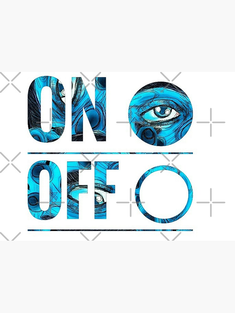 "ON OFF" Sticker for Sale by GLASSHUMANS | Redbubble