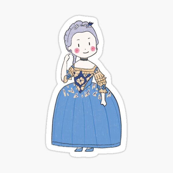 "Cute Hand Drawn History Figures Marie Antoinette Queen of France ...