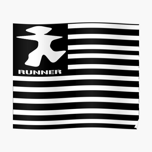 "Runners (Flag)" Poster for Sale by porfysoundtrack | Redbubble