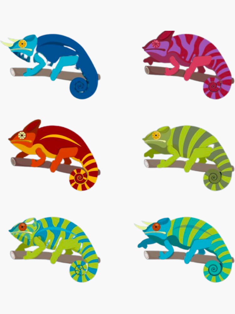 "Chameleon Sticker Set" Sticker by Cedarrue | Redbubble