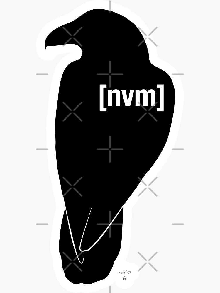 "Quoth the Raven [nvm]" Sticker for Sale by DeStoya | Redbubble