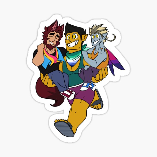 "Pride Trio" Sticker for Sale by DanTheDoodle | Redbubble