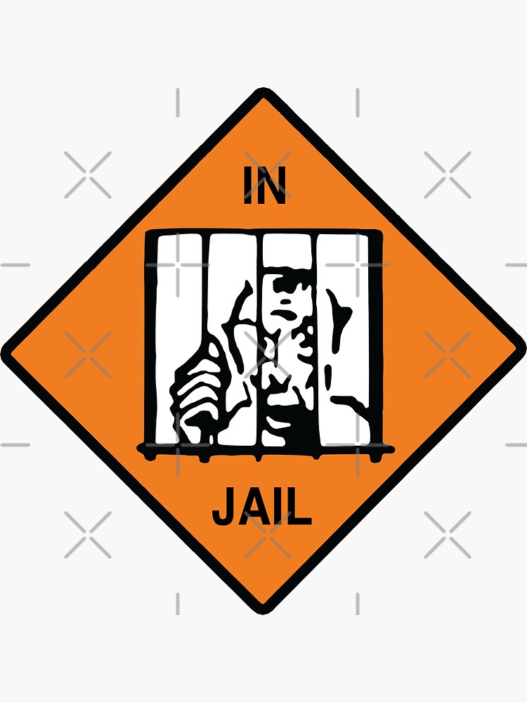 "In Jail - Monopoly" Sticker for Sale by crossesdesign | Redbubble