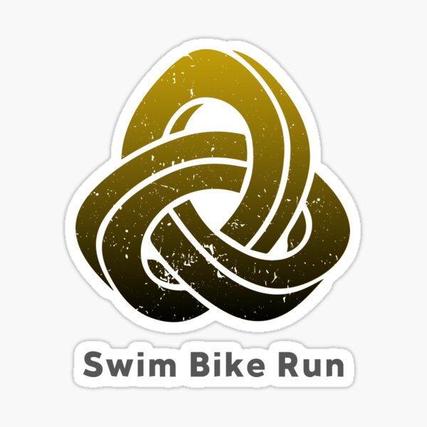 "Swim Bike Run Logo" Sticker for Sale by AndrewCotton | Redbubble