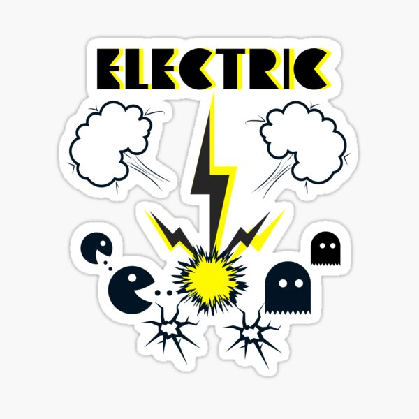 "ELECTRIC CARTOON" Sticker for Sale by lukehannam98 | Redbubble