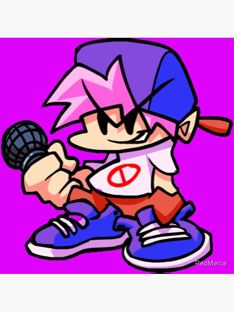 " Friday Night Funkin Boyfriend B side purple" Poster for Sale by ...