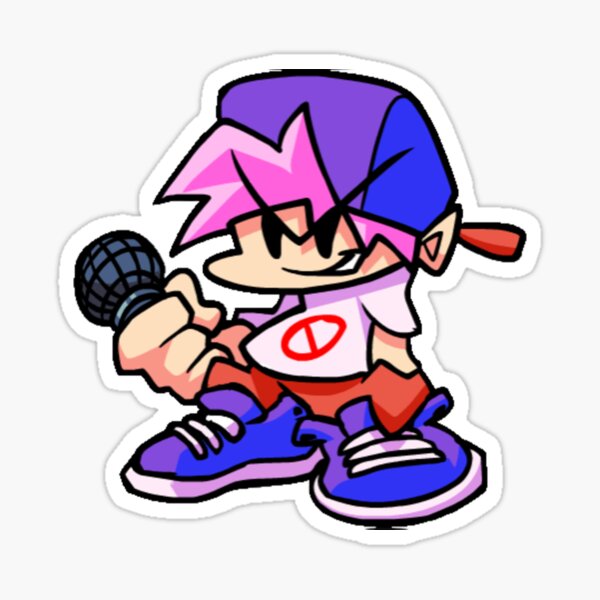 " Friday Night Funkin Boyfriend B side red" Sticker by RedMerce | Redbubble