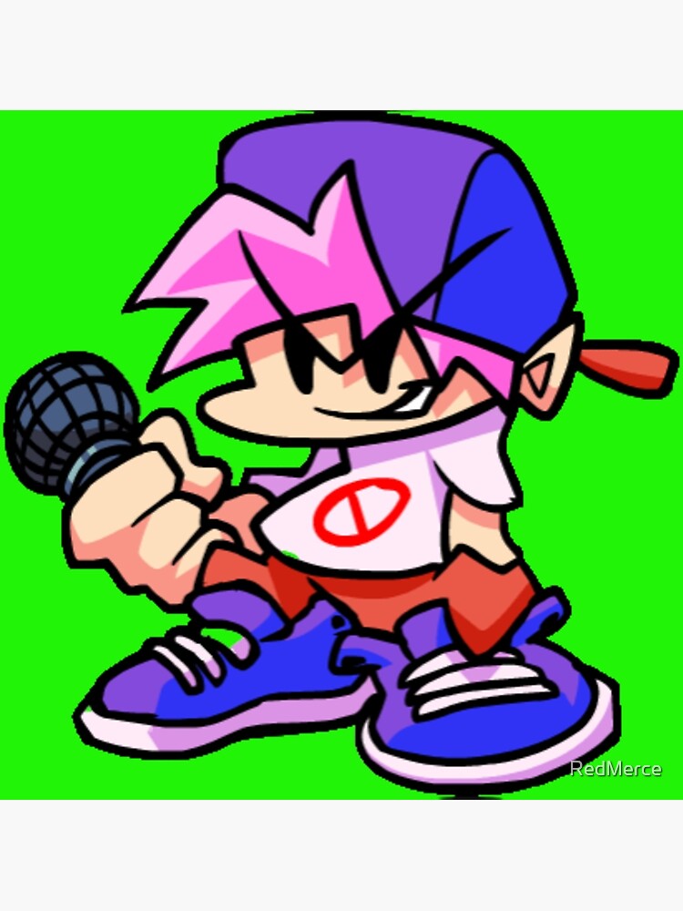 Lámina fotográfica «Friday Night Funkin Boyfriend B side green» de ...