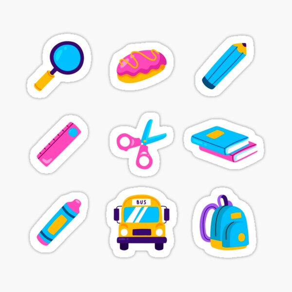 "Back to School Set 1" Sticker for Sale by Cedarrue | Redbubble