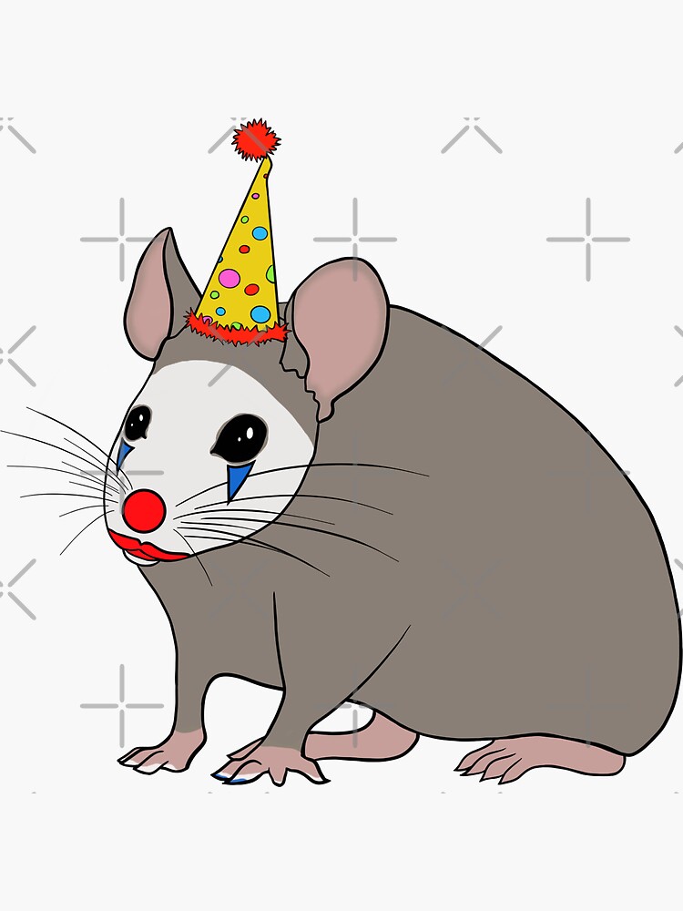 "Clown Rat" Sticker by Chompyjpg | Redbubble