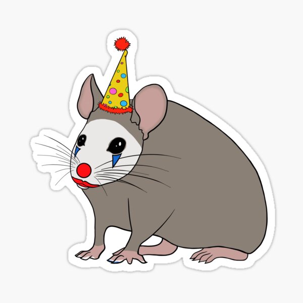 "Clown Rat" Sticker by Chompyjpg | Redbubble