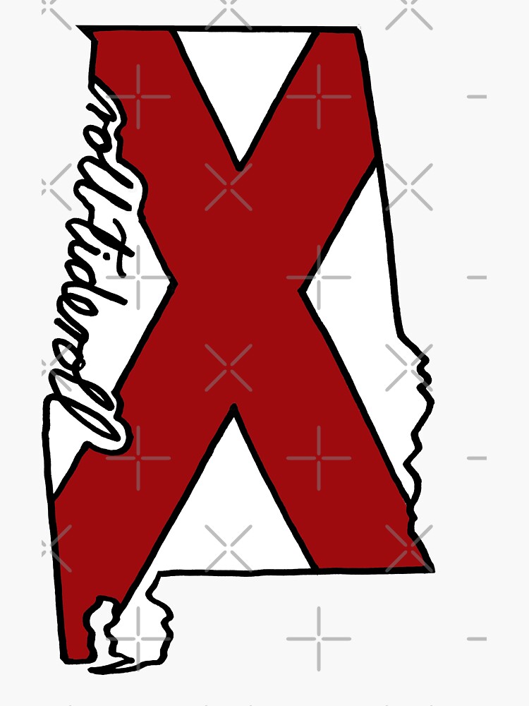 "Alabama State Outline" Sticker for Sale by Statepallets | Redbubble