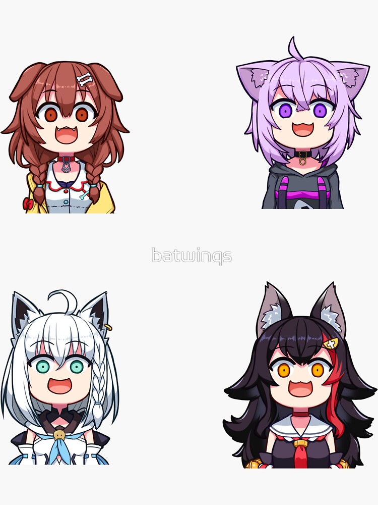 "hololive gamers pack" Sticker for Sale by batwinqs | Redbubble