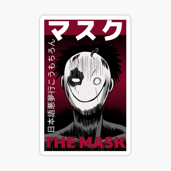 "the mask Japanese manga" Sticker for Sale by tokynightmare | Redbubble