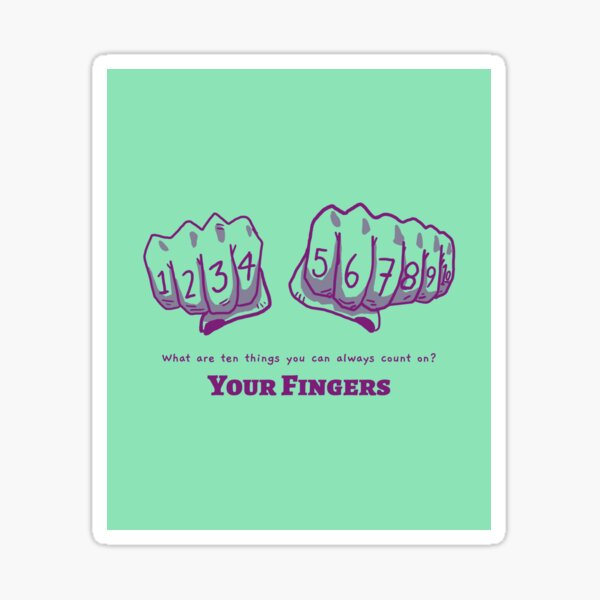 "Your Fingers" Sticker for Sale by AladdinMktgs | Redbubble