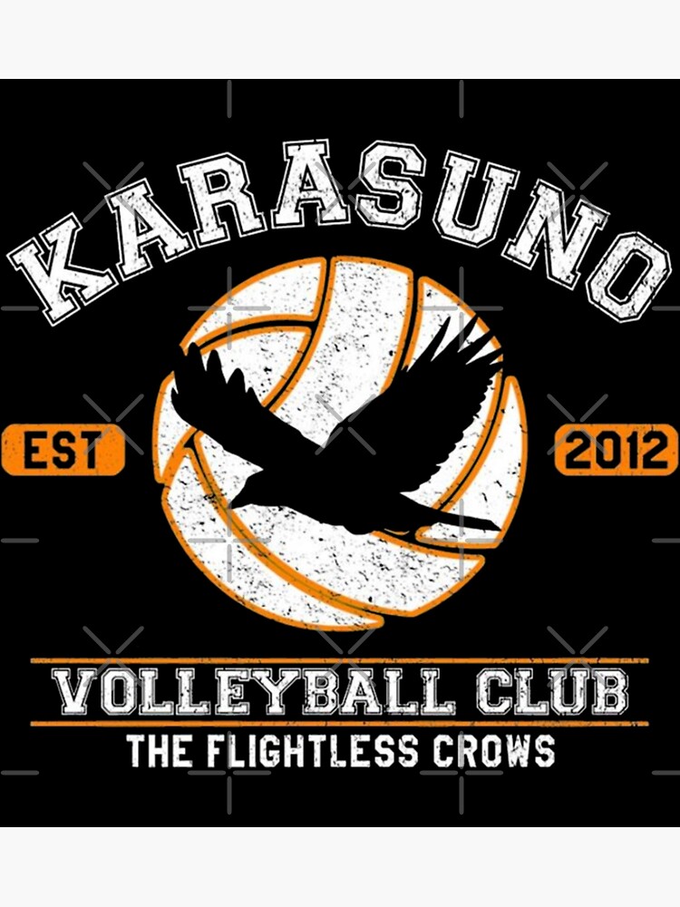 "Karasuno Volleyball club The flightless crows haikyuu logo classic ...