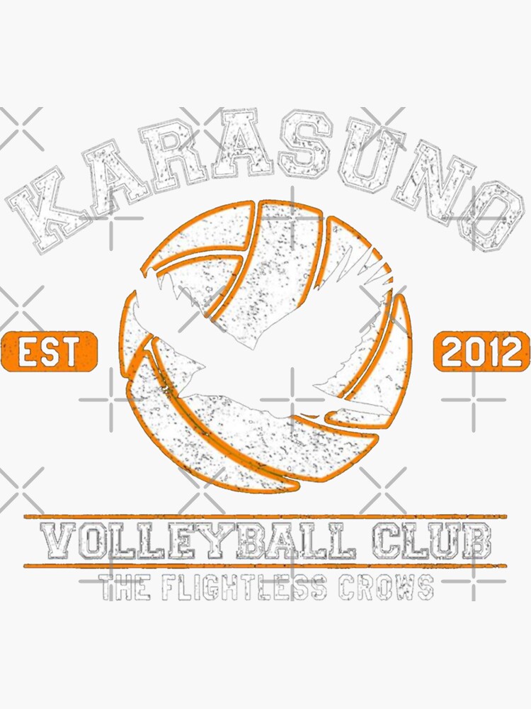"Karasuno Volleyball club The flightless crows haikyuu logo classic ...
