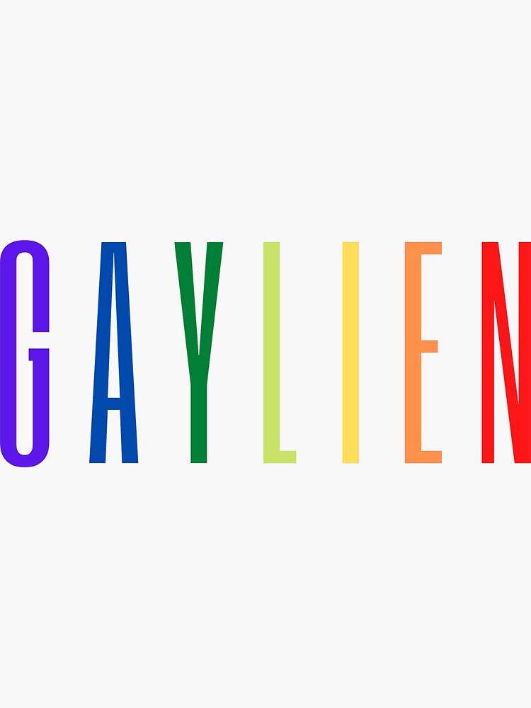 "GAYLIEN with UFO" Sticker for Sale by Jolenie | Redbubble