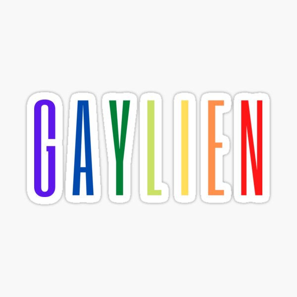 "GAYLIEN with UFO" Sticker for Sale by Jolenie | Redbubble