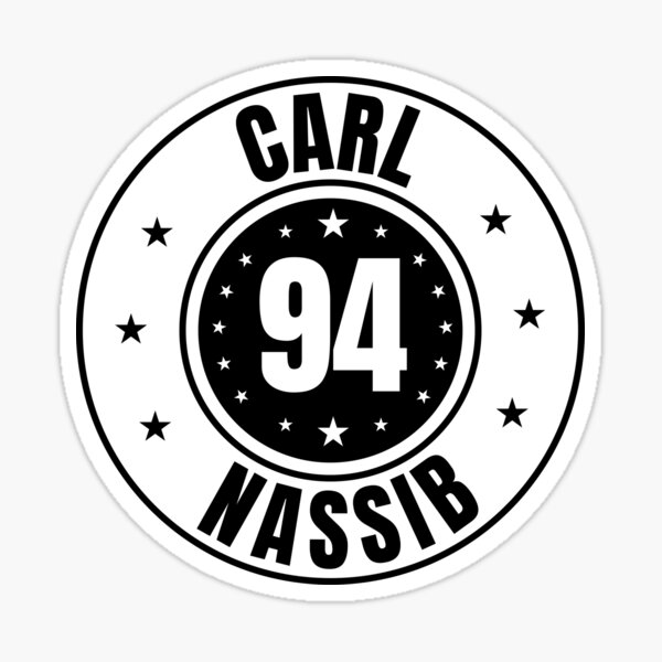 "Carl Nassib 94- Sticker" Sticker for Sale by DahiyaTees | Redbubble