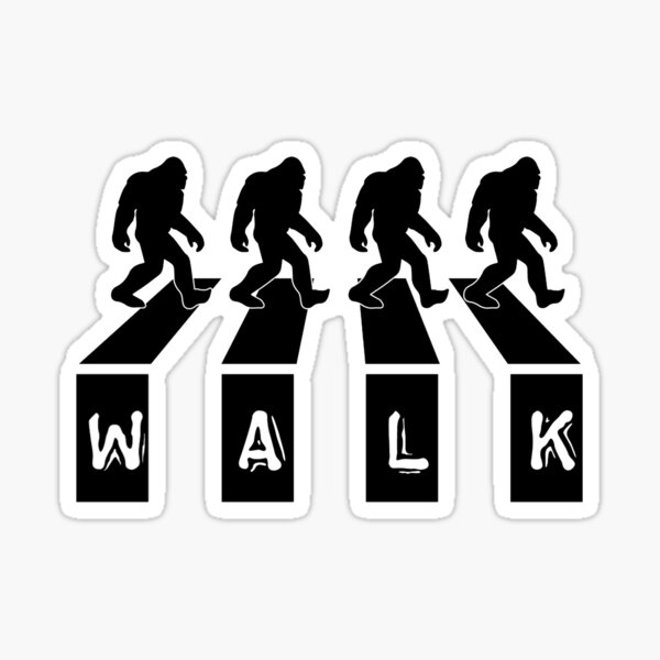 "Bigfoot Sasquatch Walk" Sticker by Scubedesign | Redbubble