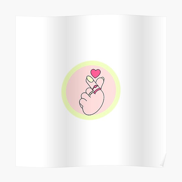 "Bts army heart saranghae sign design." Poster by Chicthingsonlyy ...