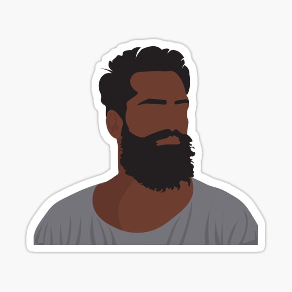 "Handsome boy minimal Faceless Vector Portrait Fo t-shart " Sticker for ...
