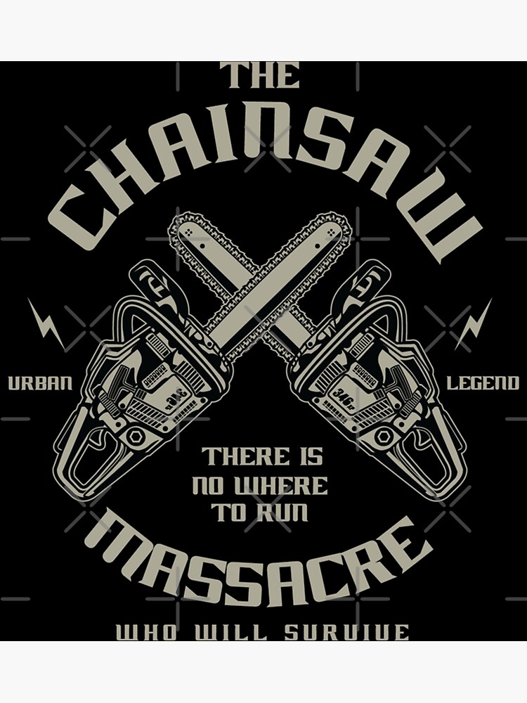 Póster «El logo del hombre de acción de la masacre de Chaisaw» de ...