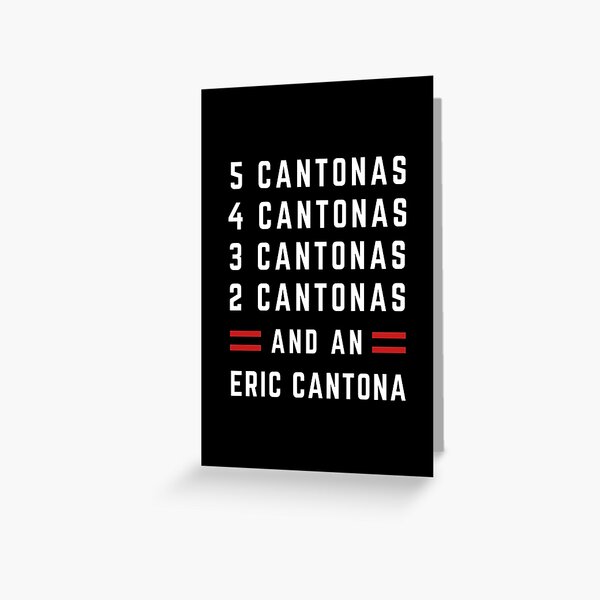 "5 Cantonas Chant - Eric Cantona Chant" Greeting Card by N44Prints ...