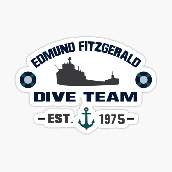 "Edmund Fitzgerald Dive Team" Sticker for Sale by D24designs | Redbubble