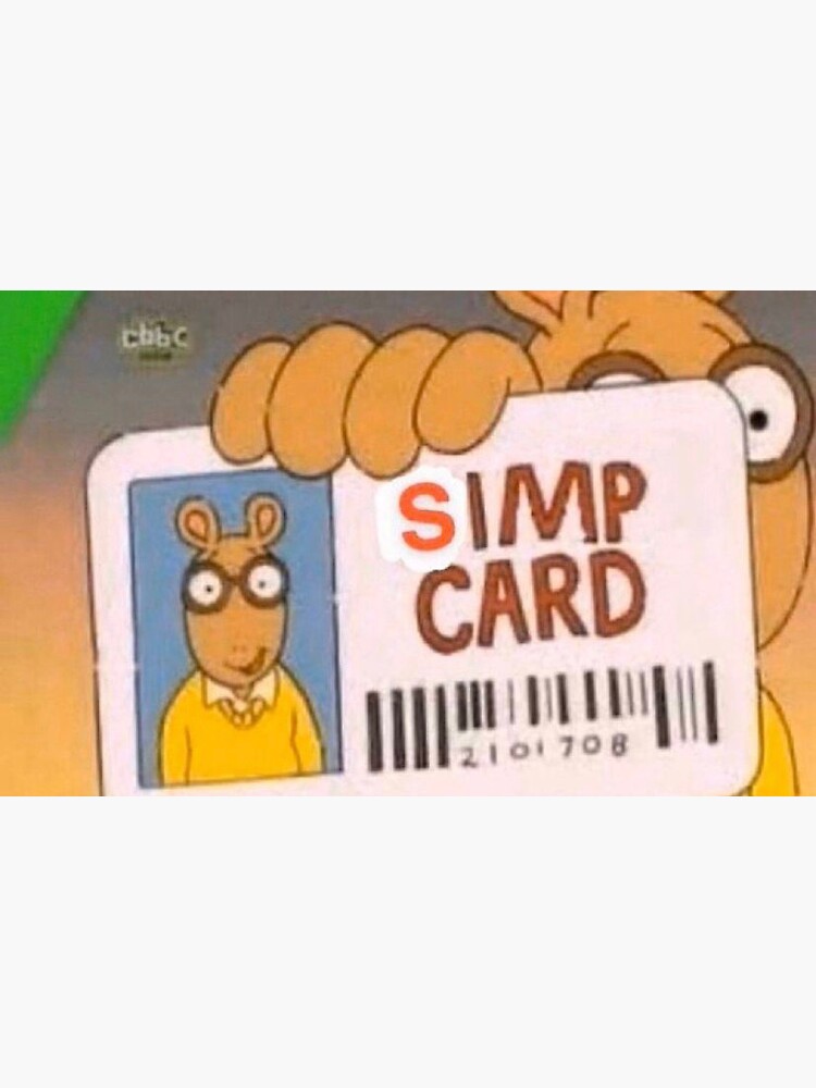 Simp Card Meme Sticker For Sale By Barbiesphatass Redbubble