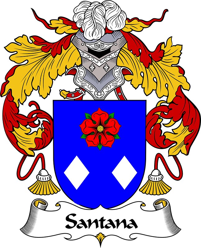 "Santana Coat of Arms/Family Crest" Stickers by William Martin | Redbubble