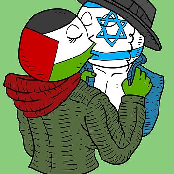 "palestine kisses israel. countryballs. " Classic T-Shirt for Sale by ...