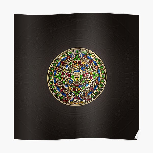 "Mayan Calendar - color" Poster for Sale by k9printart | Redbubble
