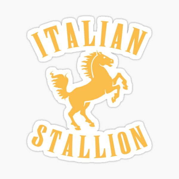 "ITALIAN STALLION" Sticker for Sale by limitlezz | Redbubble