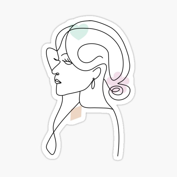 "Woman line art ,minimal line art" Sticker for Sale by 8Infinityaw ...