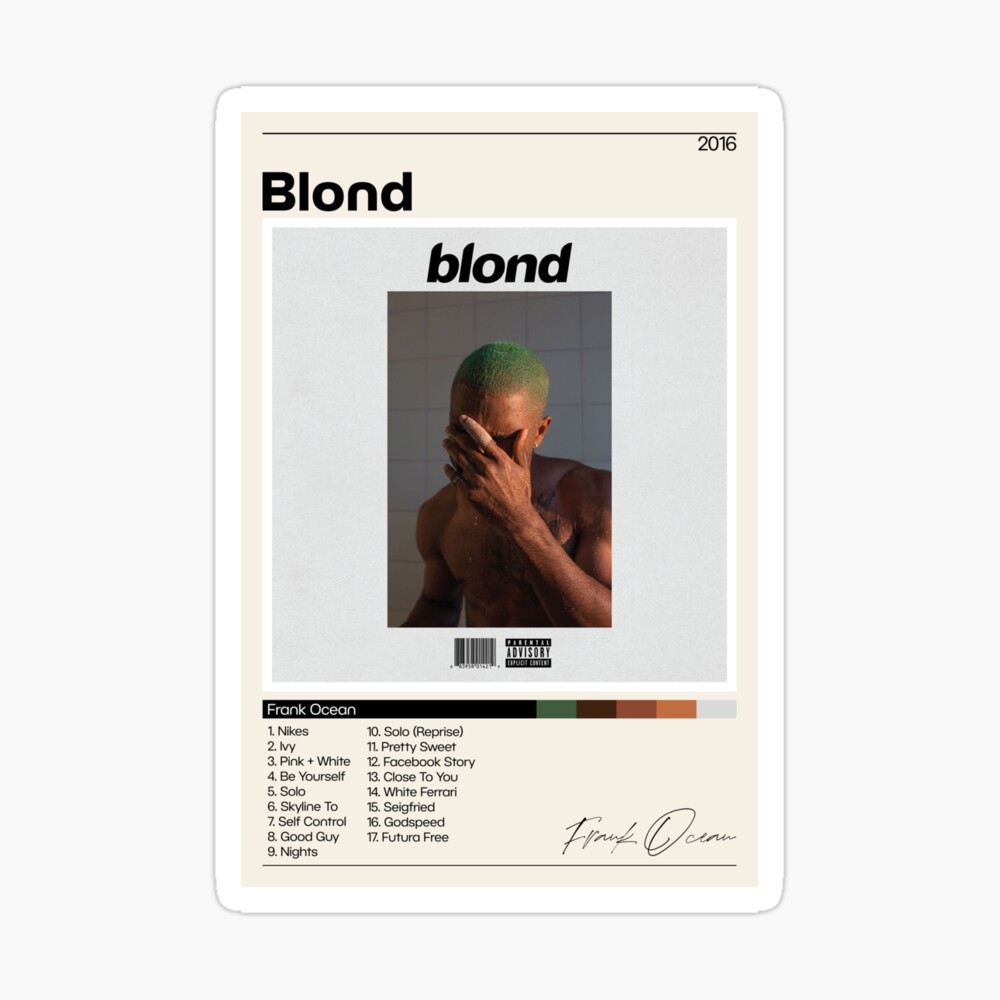 Music poster Frank Ocean poster Frank Ocean Endless Custom poster ...