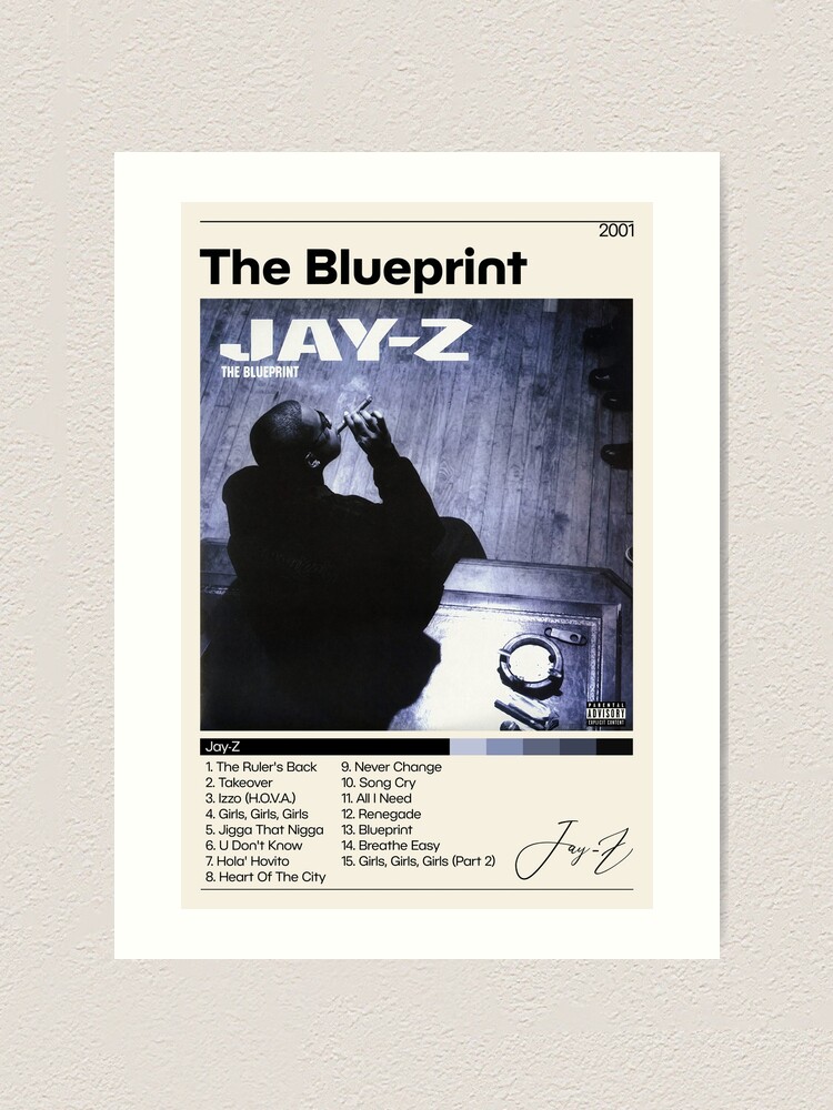 "Jay-Z Poster | The Blueprint Poster | Jay-Z Tracklist | Album Cover ...