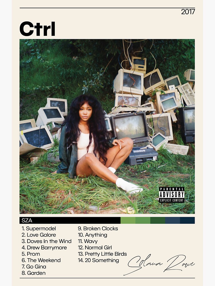 "SZA Poster | CTRL Poster | SZA Ctrl Tracklist | Solana Rowe | Album ...