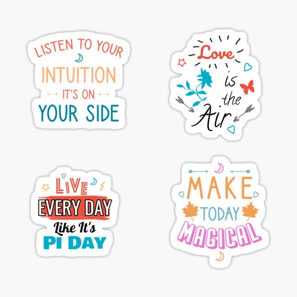 "Make today magical Inspirational sticker pack" Sticker for Sale by ...