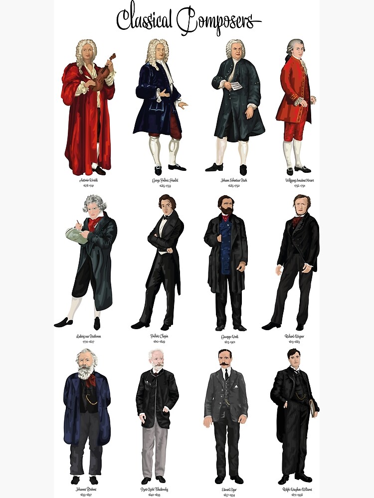 "12 Great Classical Composers" Poster for Sale by Annalisa-Jones ...