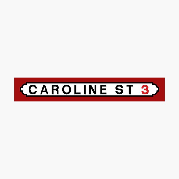 Lámina fotográfica «CAROLINE STREET 3 SEÑALIZACIÓN DE UNA LÍNEA» de ...