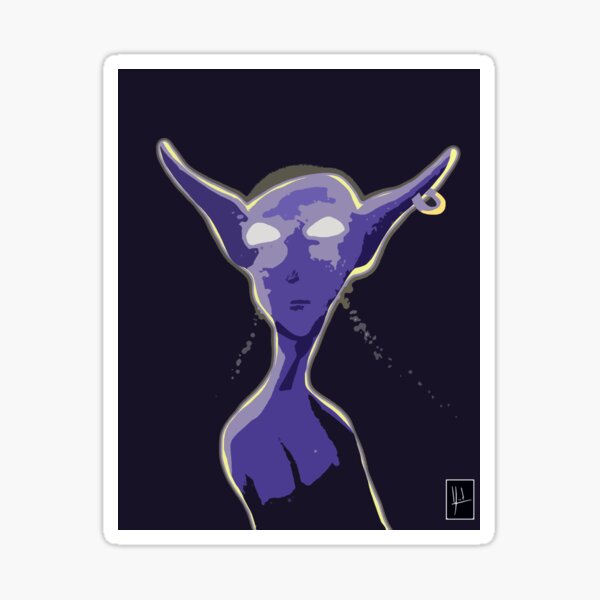 "Original Alien Galaxy " Sticker for Sale by Ludarte | Redbubble
