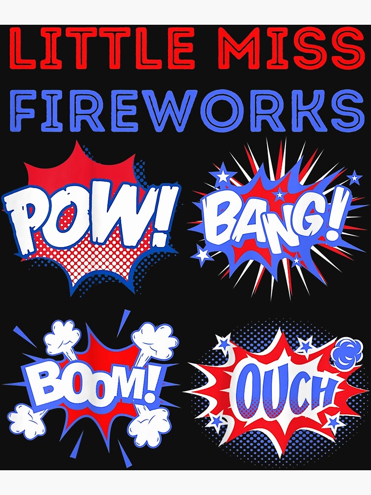 Póster «Niños Little Miss Fireworks Pow Bang Bomb Ouch Girl Chicas ...