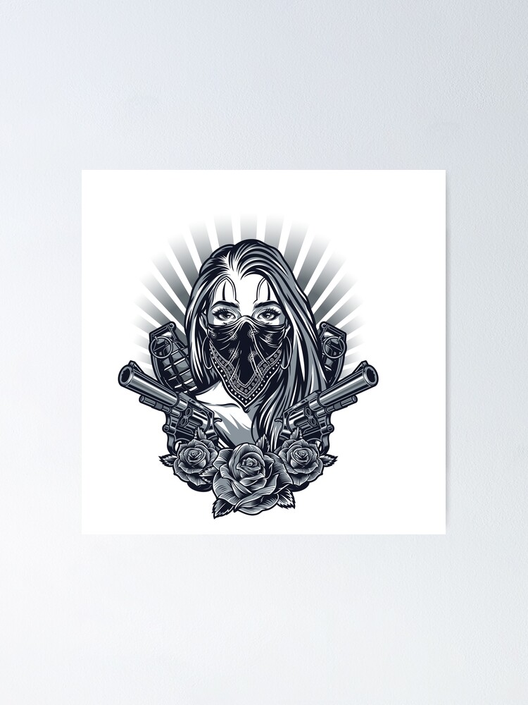 "Vintage Chicano gangster Sticker " Poster for Sale by egment | Redbubble