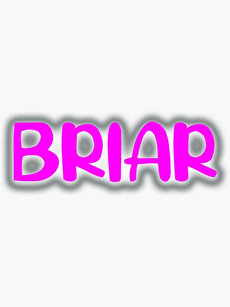 "BRIAR" Sticker for Sale by pink-name | Redbubble