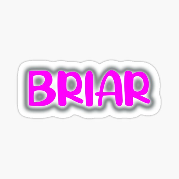 "BRIAR" Sticker for Sale by pink-name | Redbubble