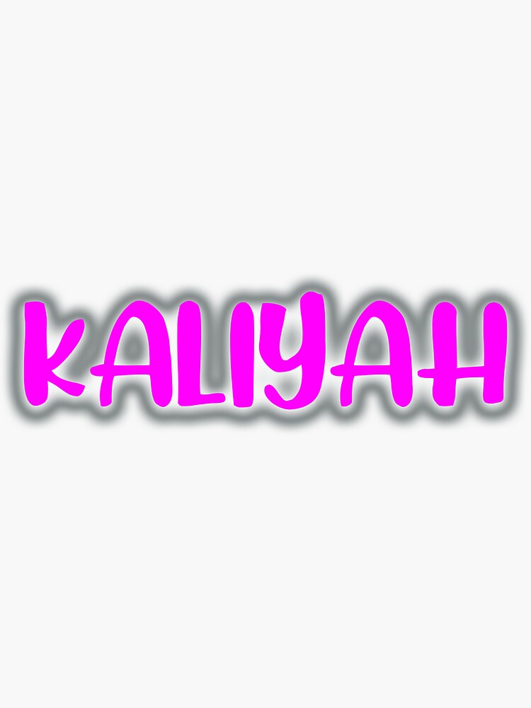 "KALIYAH" Sticker for Sale by pink-name | Redbubble